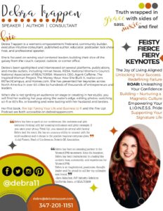 2023 - One Sheet - Consultant-Speaker - Debra Trappen